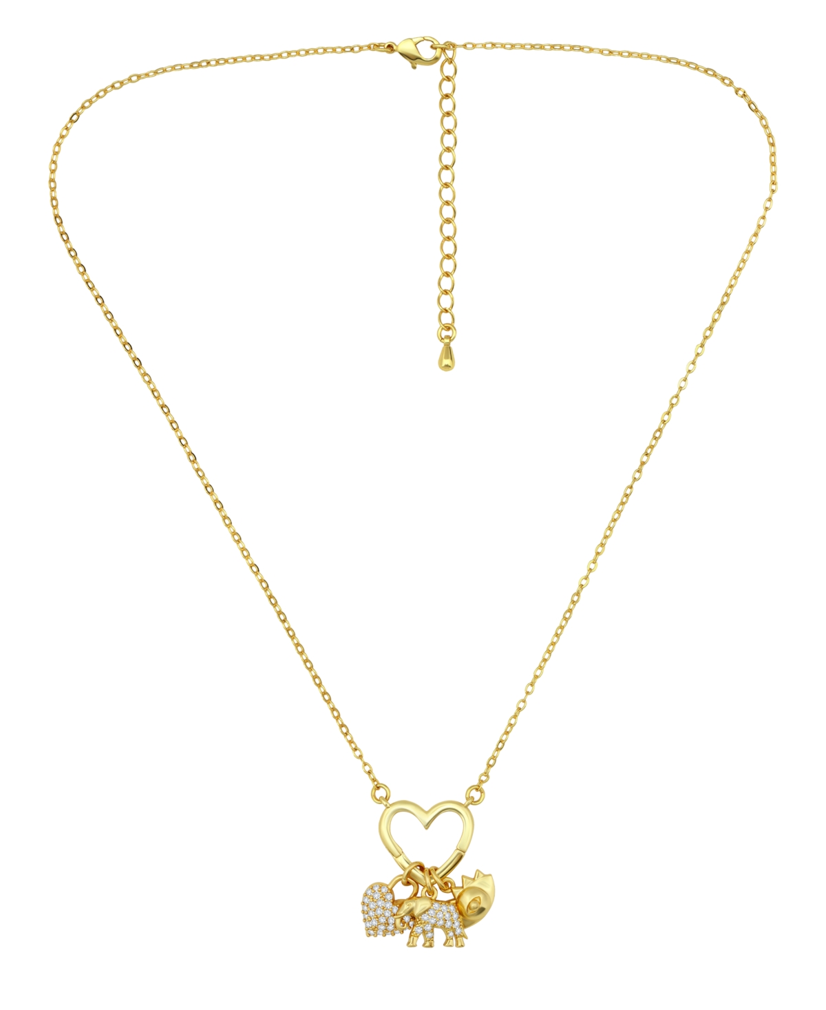 Click here for Macys 14k Gold-Plate Over Brass Heart Shaped Charm... prices