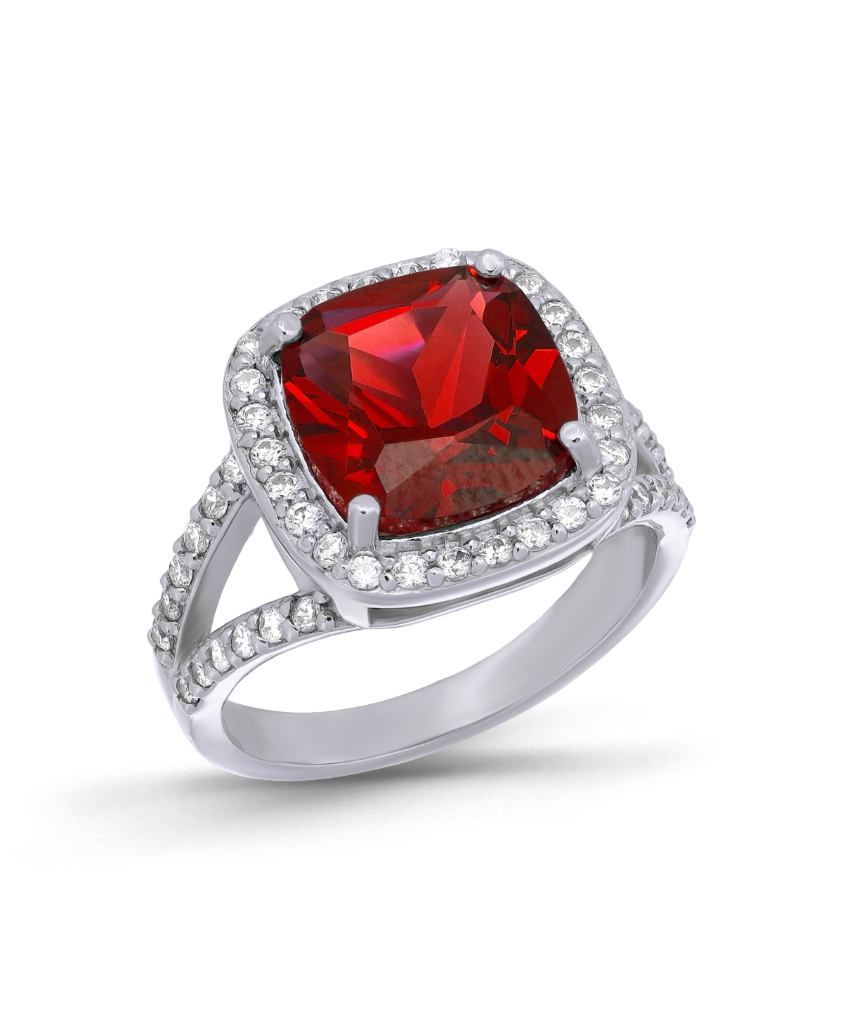 Click here for Macys Cushion Cut Created Ruby Halo Statement Ring... prices