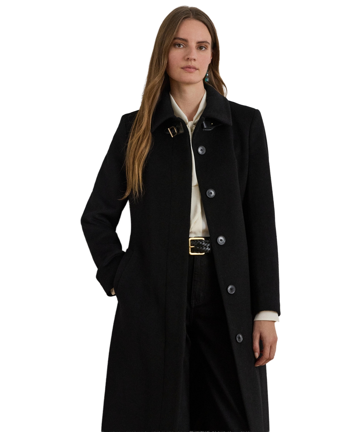 Click here for Lauren Ralph Lauren Womens Belted Single-Breasted... prices