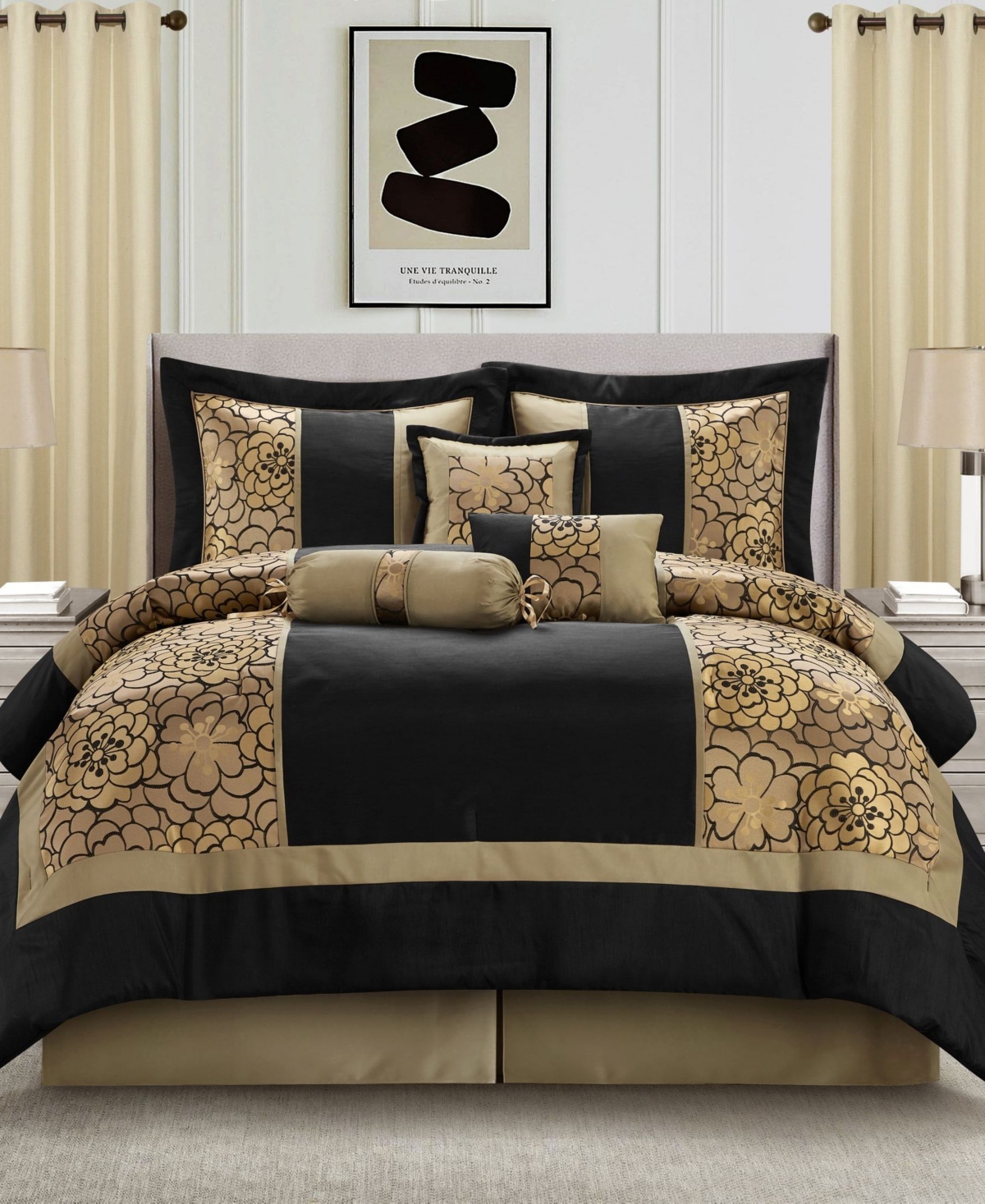 Click here for Stratford Park Sibyl Floral 9-Piece Comforter Set... prices