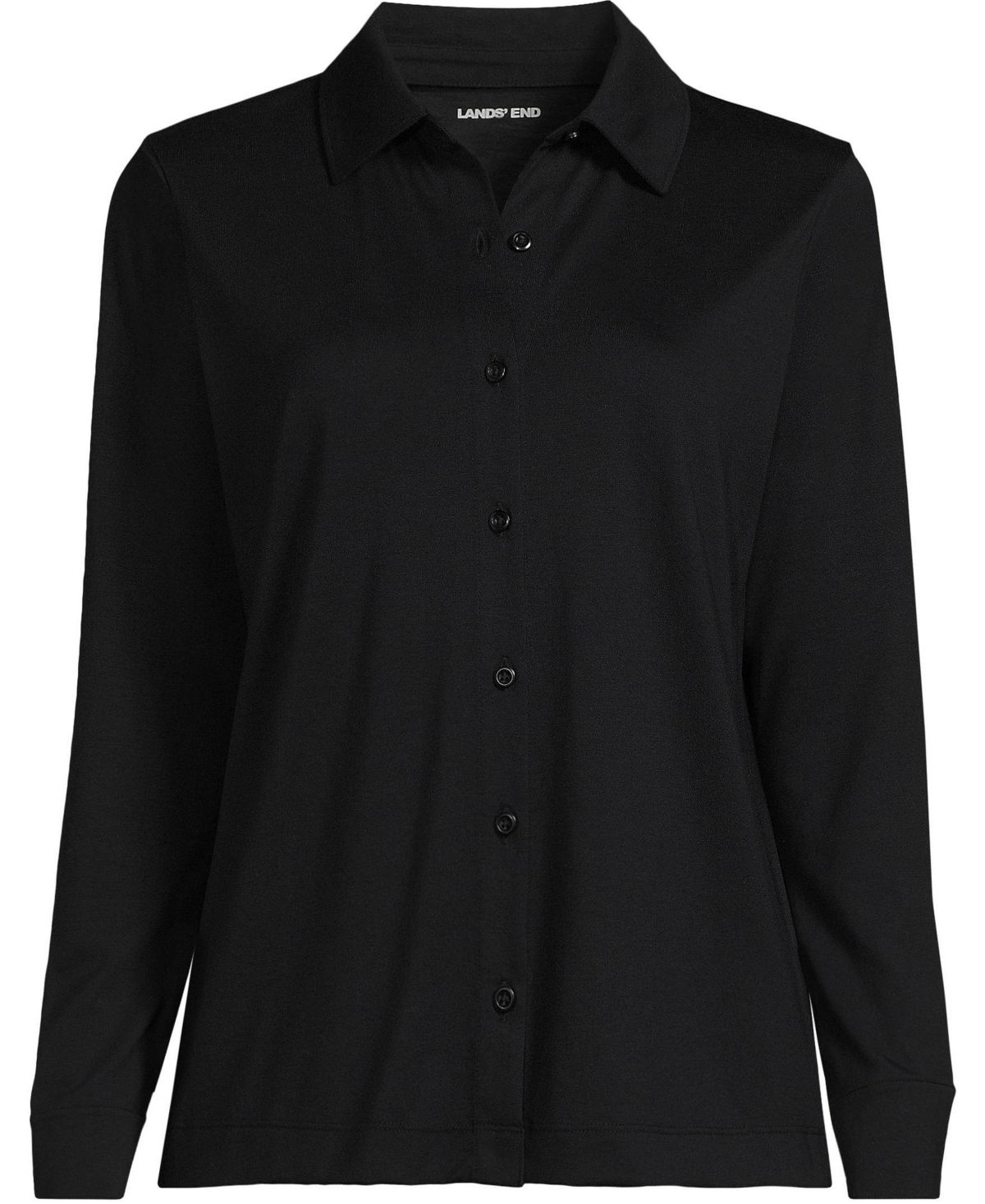 Click here for Lands End Plus Size Long-Sleeve Button-Front Relax... prices