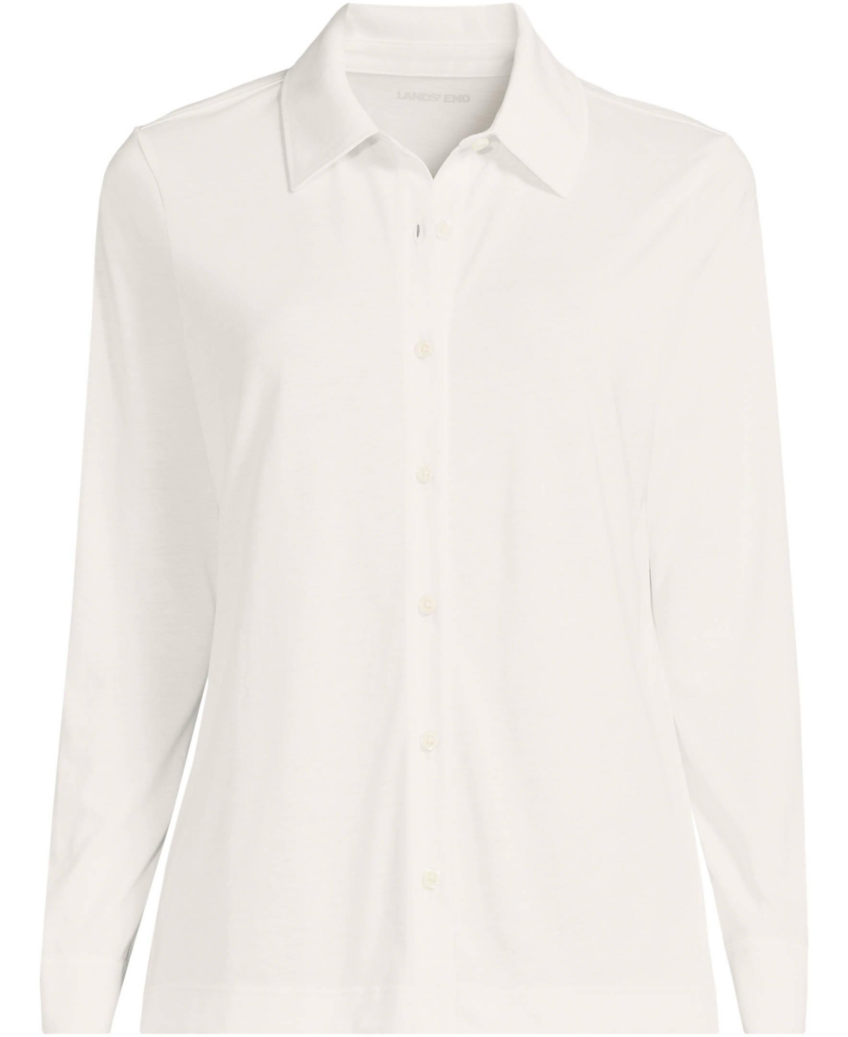 Click here for Lands End Plus Size Long-Sleeve Button-Front Relax... prices