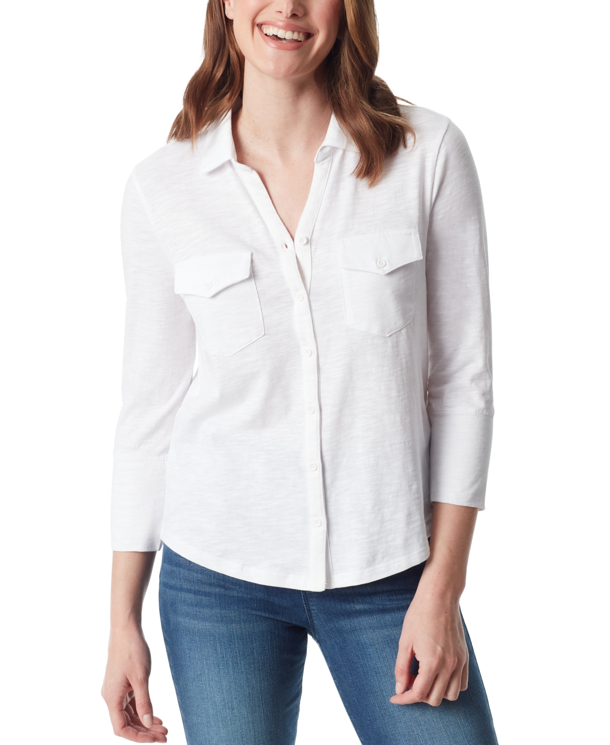 Click here for Gloria Vanderbilt Womens Ashten Point-Collar 3/4-S... prices