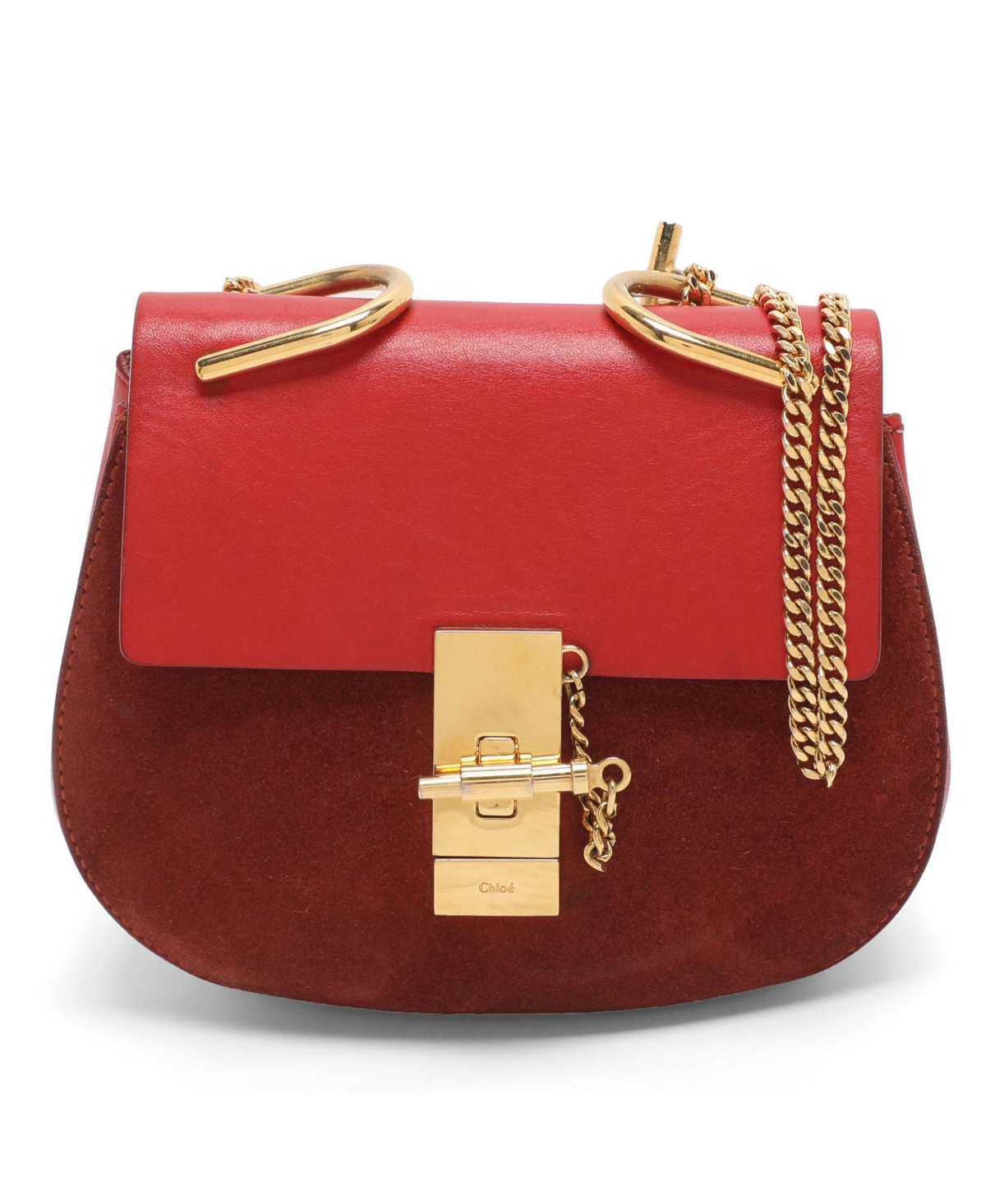 Click here for Pre-Owned Chloe Womens Drew Small Suede and Leathe... prices
