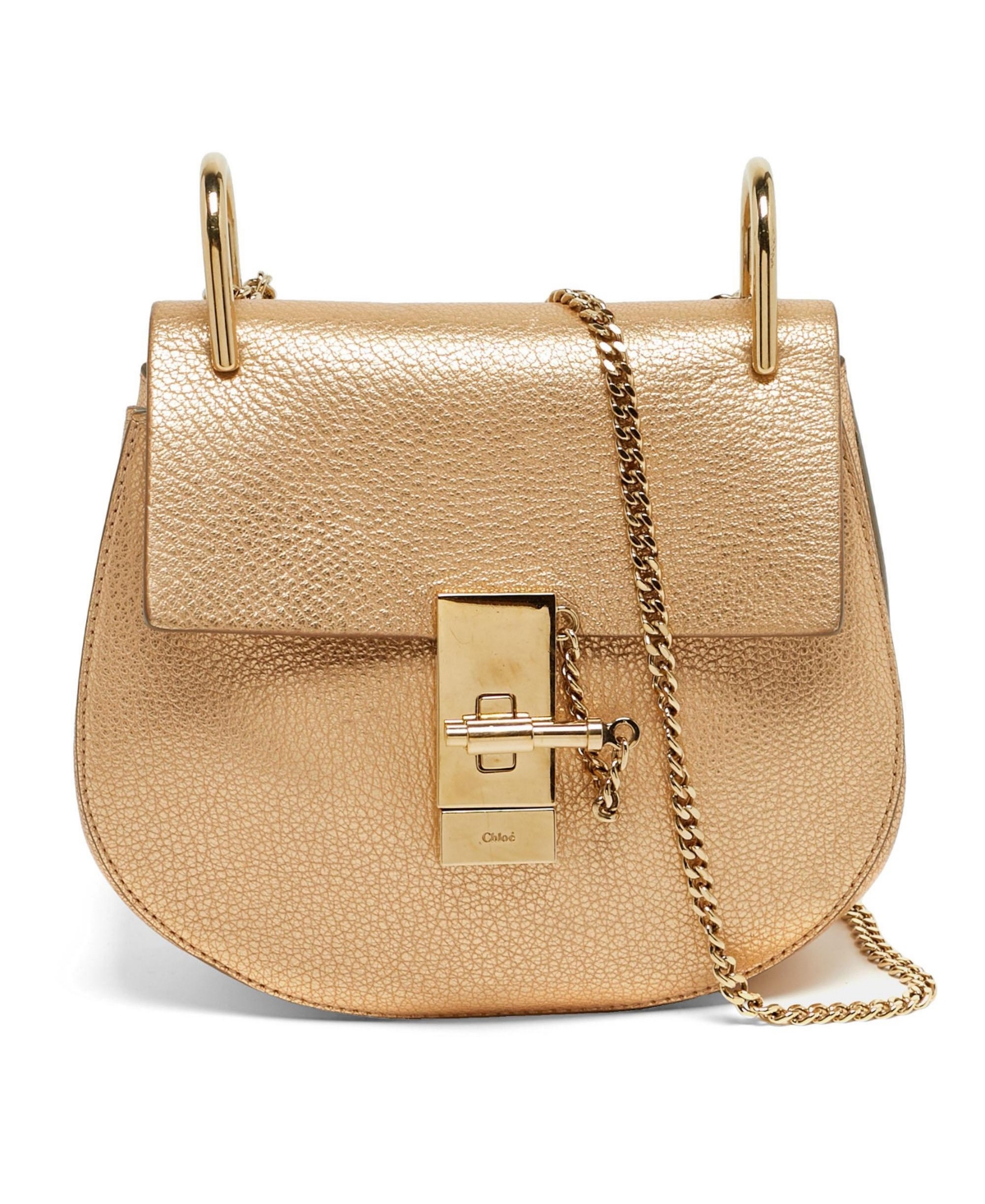 Click here for Pre-Owned Chloe womens Drew Medium Pebbled Leather... prices