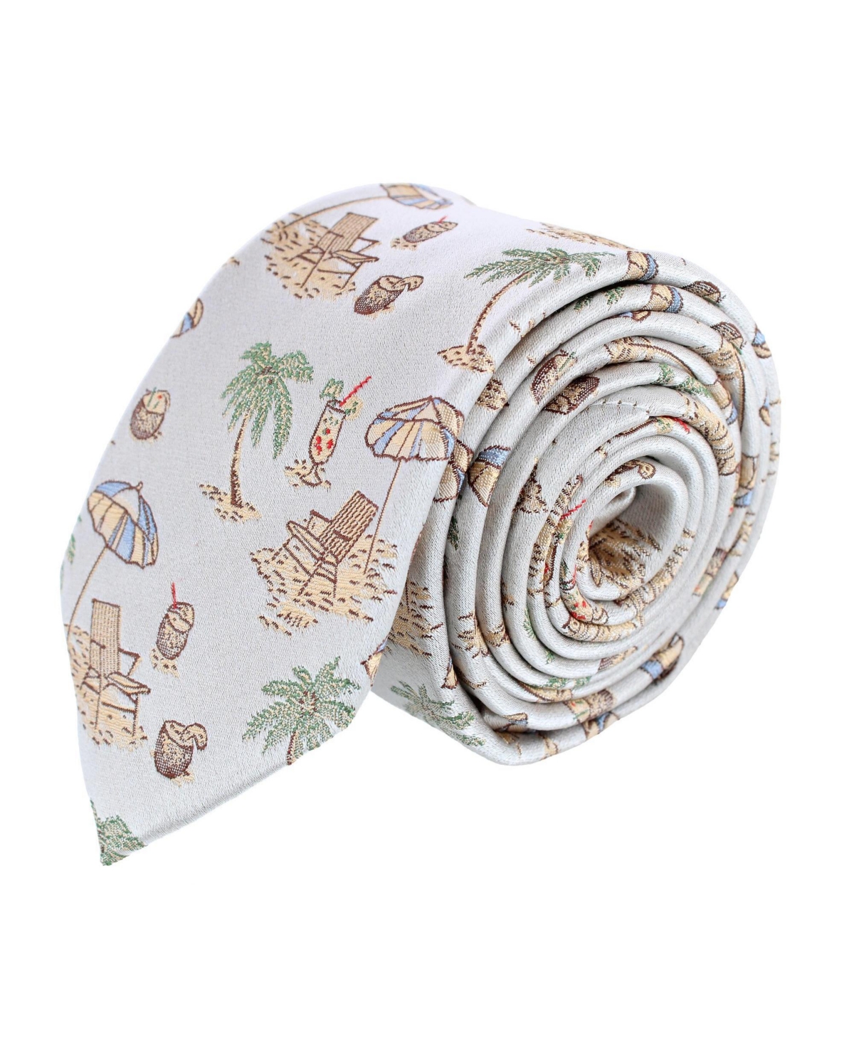 Click here for Trafalgar Mens Beach Get A Way Silk Novelty Neckti... prices