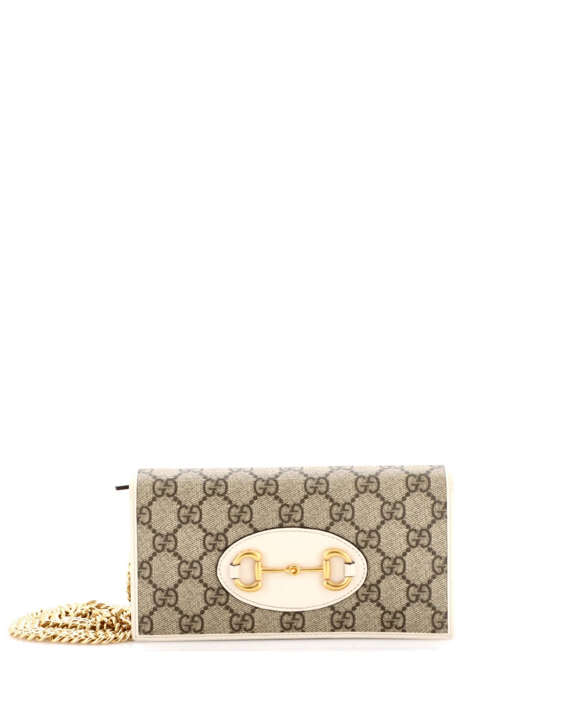 Click here for Pre-Owned Gucci Horsebit 1955 Chain Wallet Gg Coat... prices
