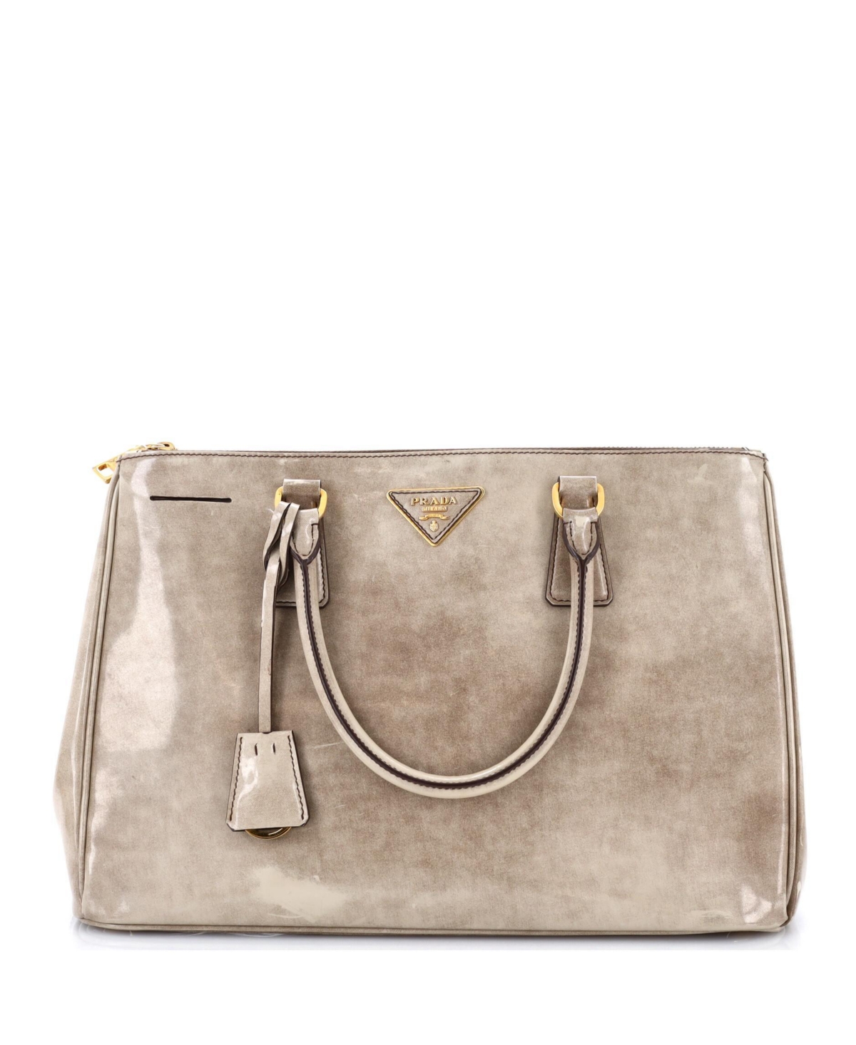 Click here for Pre-Owned Prada Medium Double Zip Lux Tote Spazzol... prices
