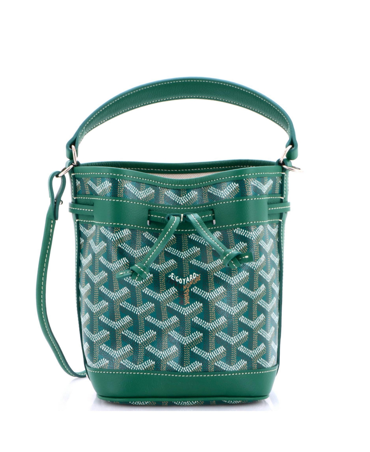 Click here for Pre-Owned Goyard Mini Petit Flot Bucket Bag Coated... prices