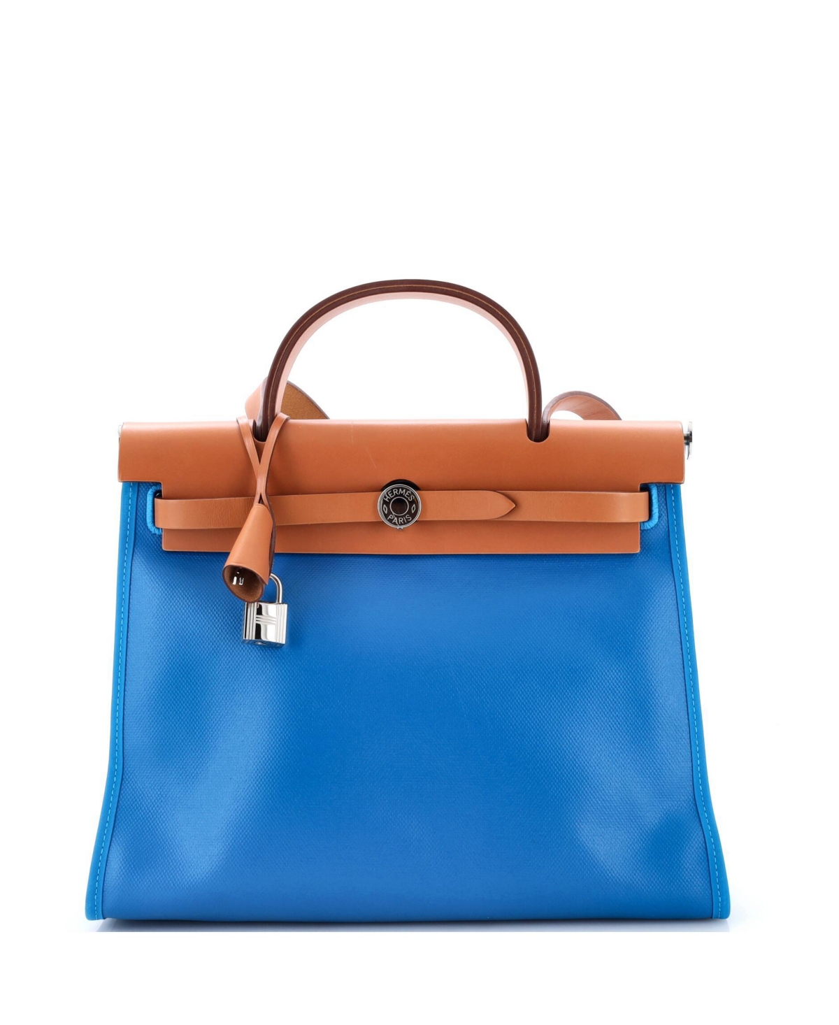 Click here for Pre-Owned Hermes 31 Herbag Zip Berline Vache Canva... prices
