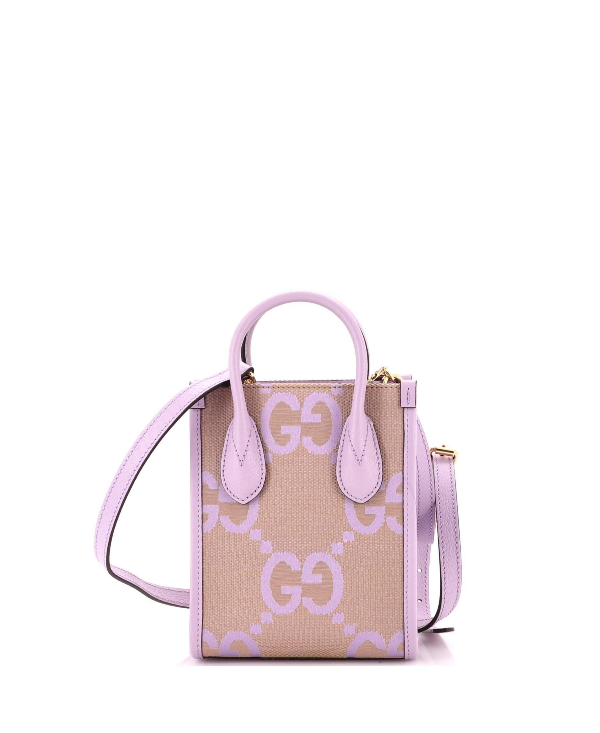 Click here for Pre-Owned Gucci Mini Vertical Tote Jumbo Gg Canvas... prices