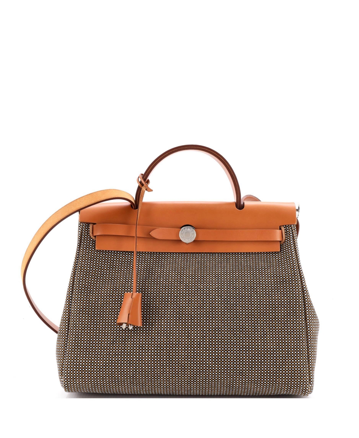 Click here for Pre-Owned Hermes 31 Herbag Zip Criss Viking Toile... prices