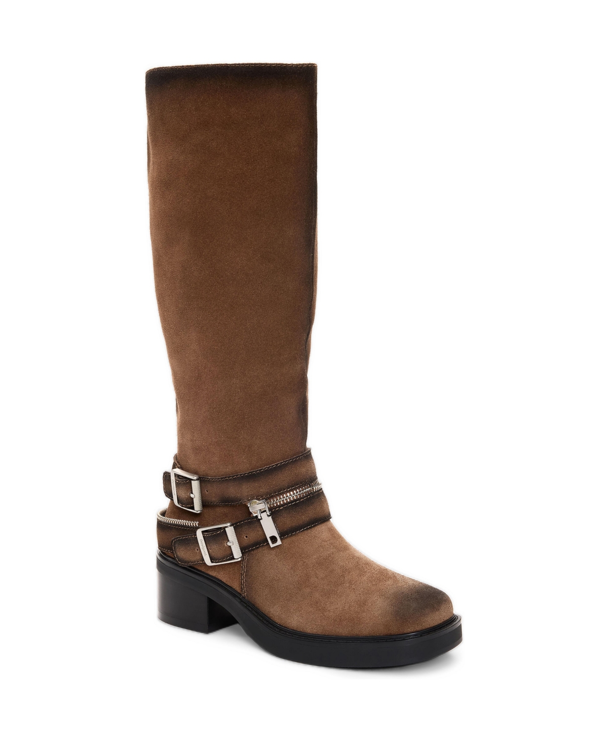 Click here for Desigual Womens flat buckle boots - Camel prices