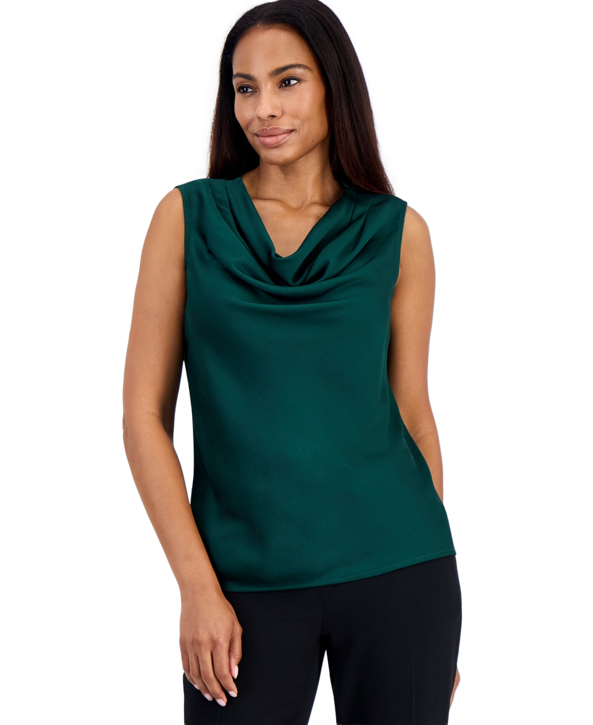 Click here for Kasper Petite Sleeveless Cowl-Neck Drape Blouse -... prices
