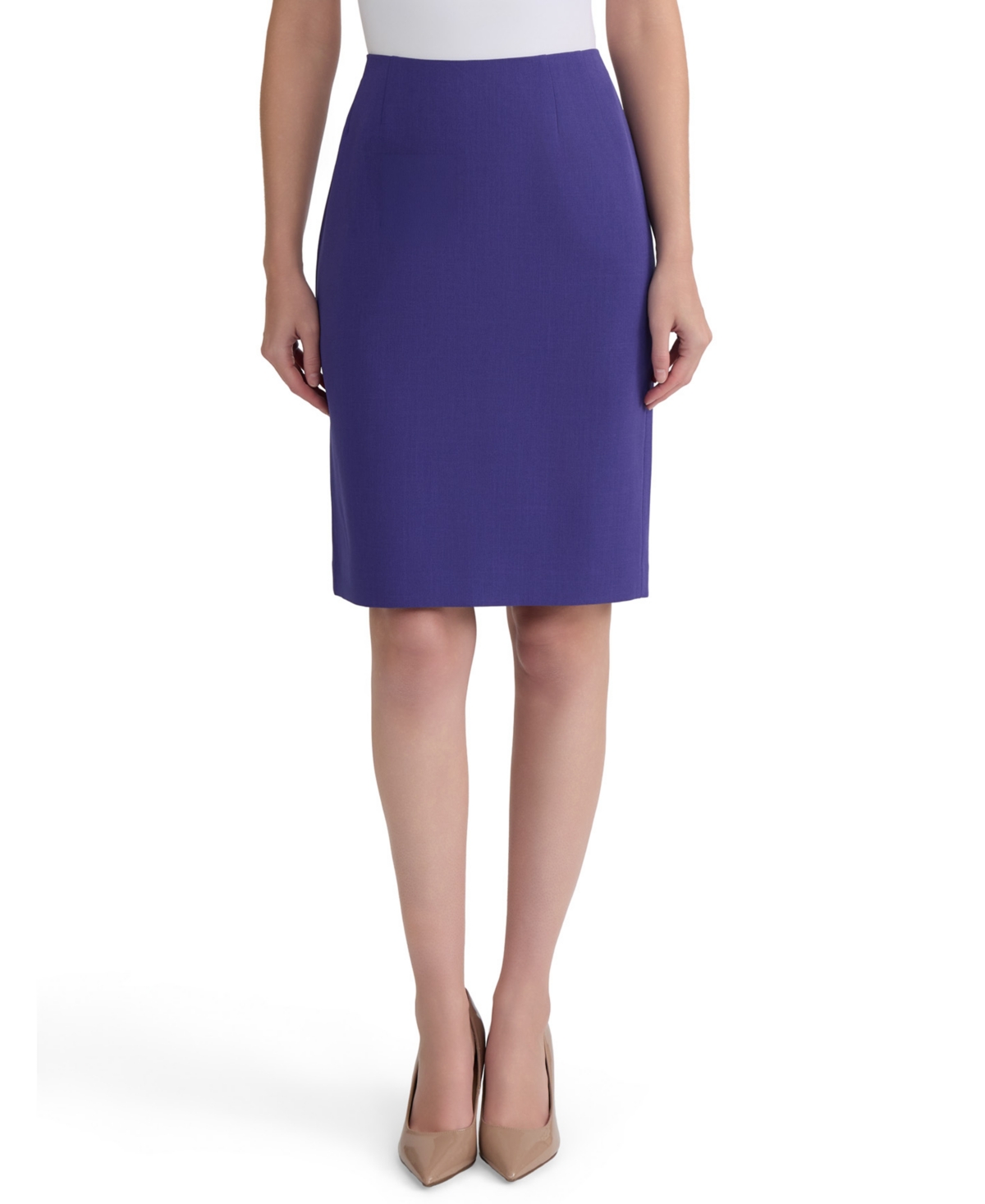 Click here for Kasper Womens Crepe Pencil Skirt - Regal Plum prices