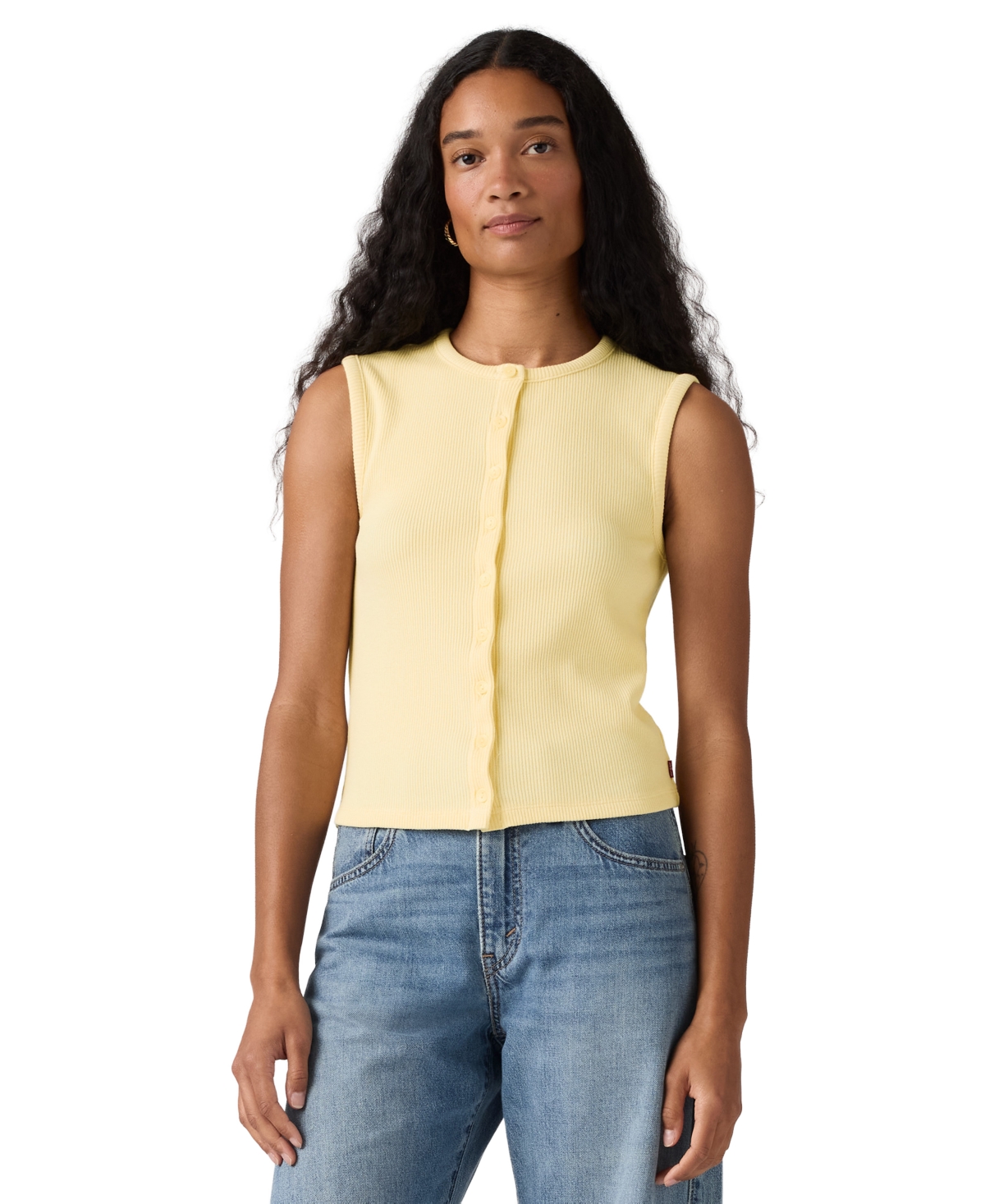 Click here for Levis Womens Rory Sleeveless Button-Up Top - Frenc... prices