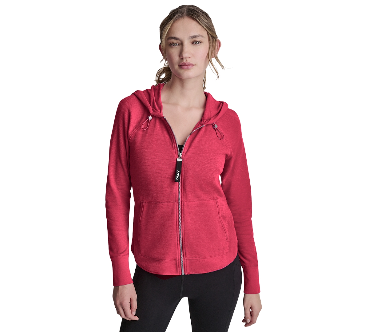 Click here for Dkny Womens Sport Zip-Front Hoodie Jacket - Punch prices