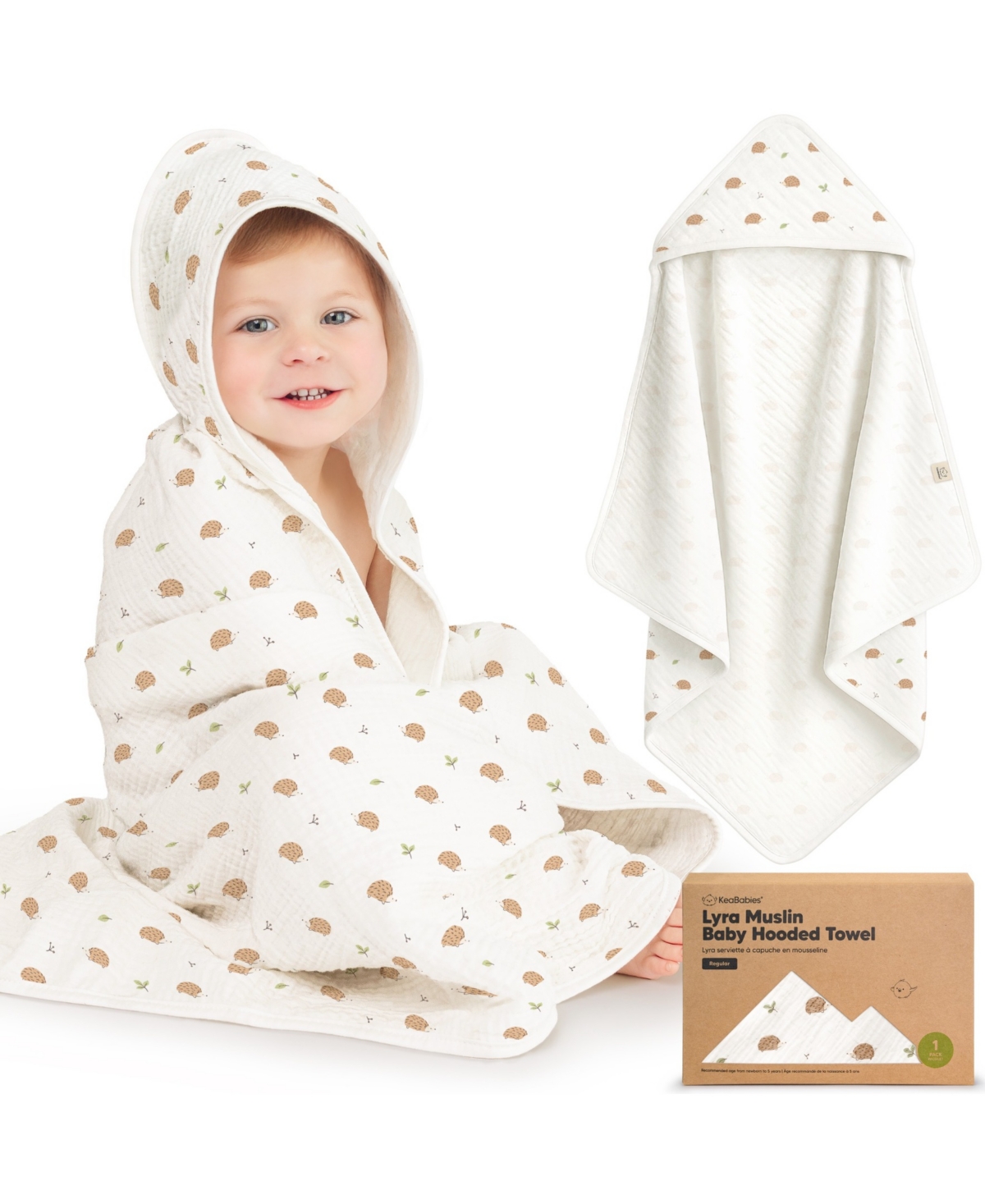 Click here for KeaBabies Lyra Muslin Baby Towels with Hoods for N... prices