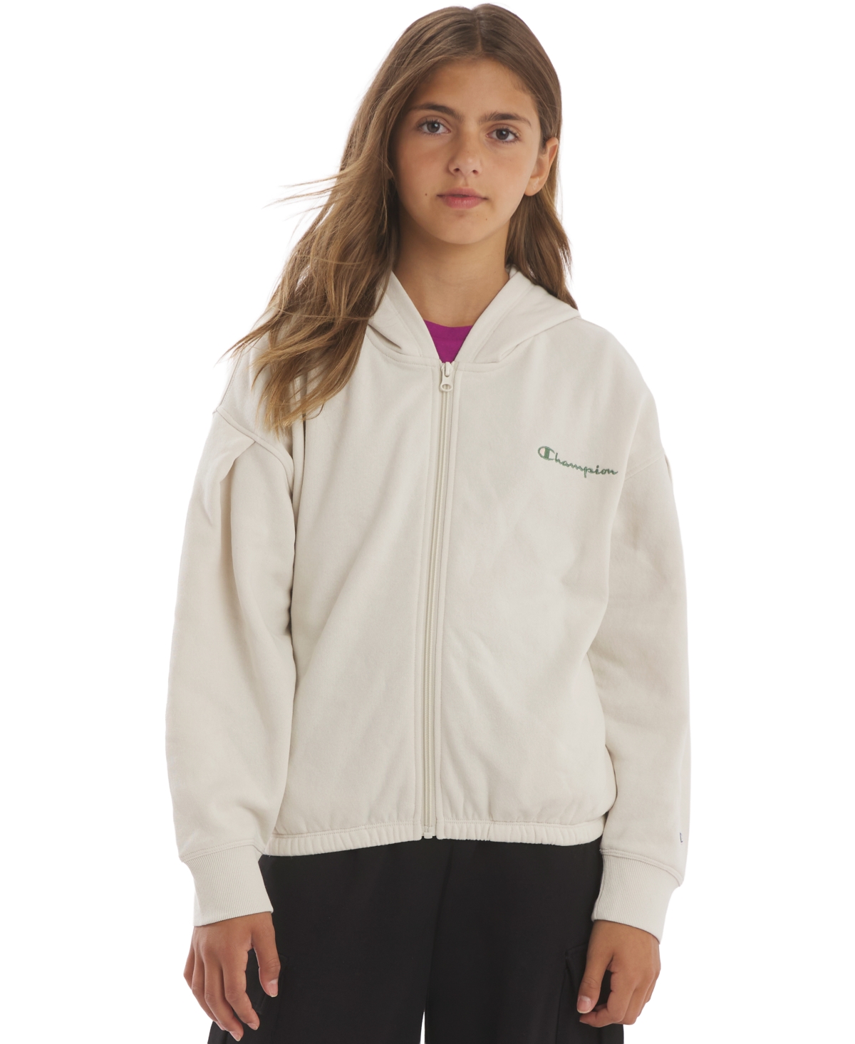 Click here for Champion Girls 7-16 Full-Zip Adorable Graphic Hood... prices