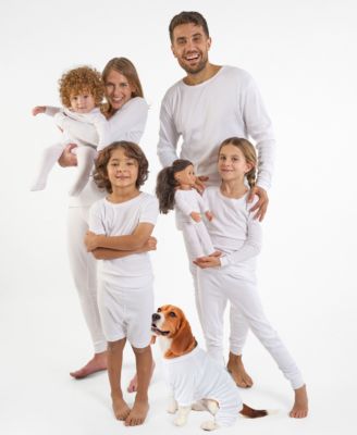 Click here for Leveret Matching Family Solid White Cotton Pajamas prices