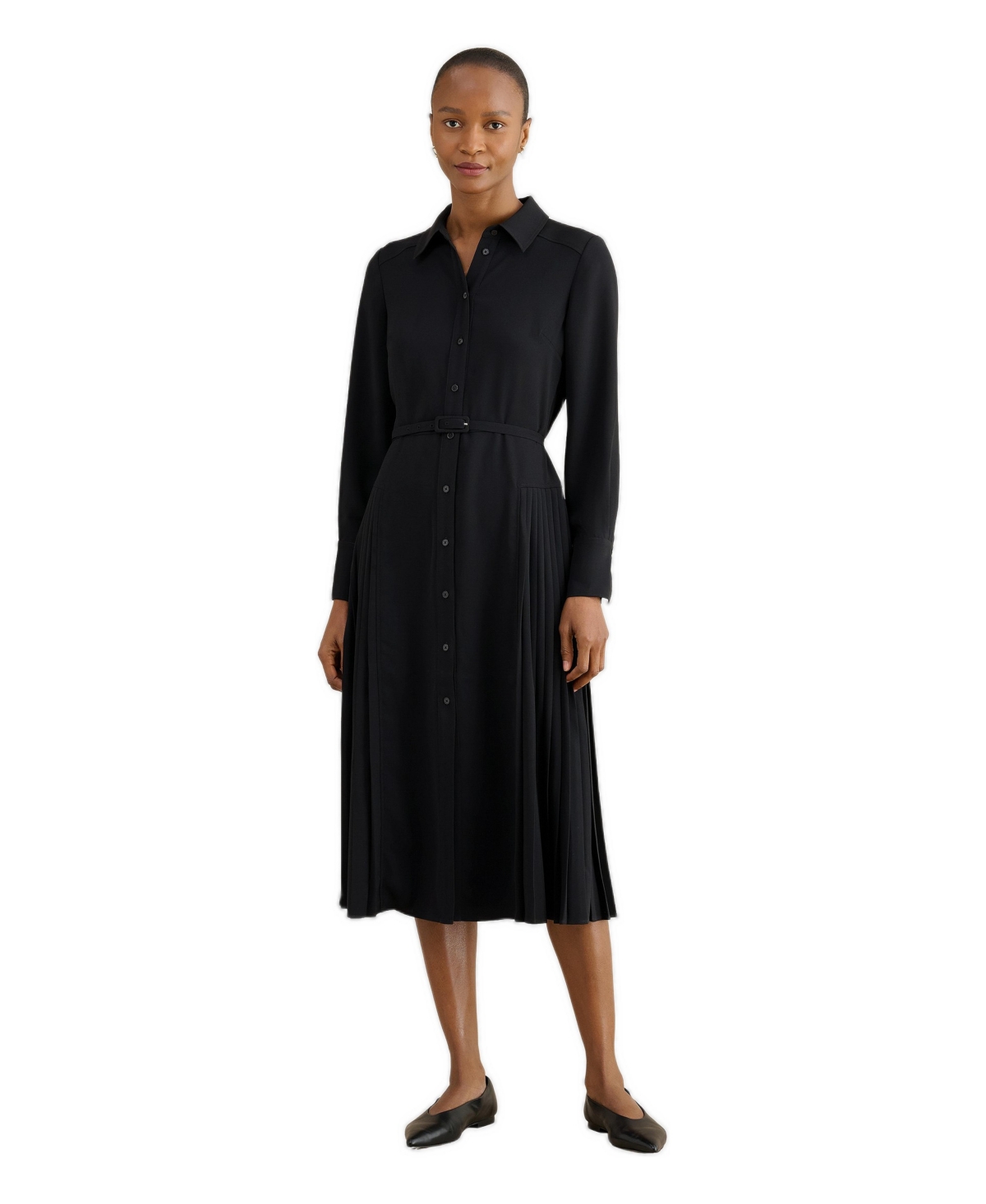 Click here for Hobbs London Womens Ginny Belted Pleated Midi Shir... prices