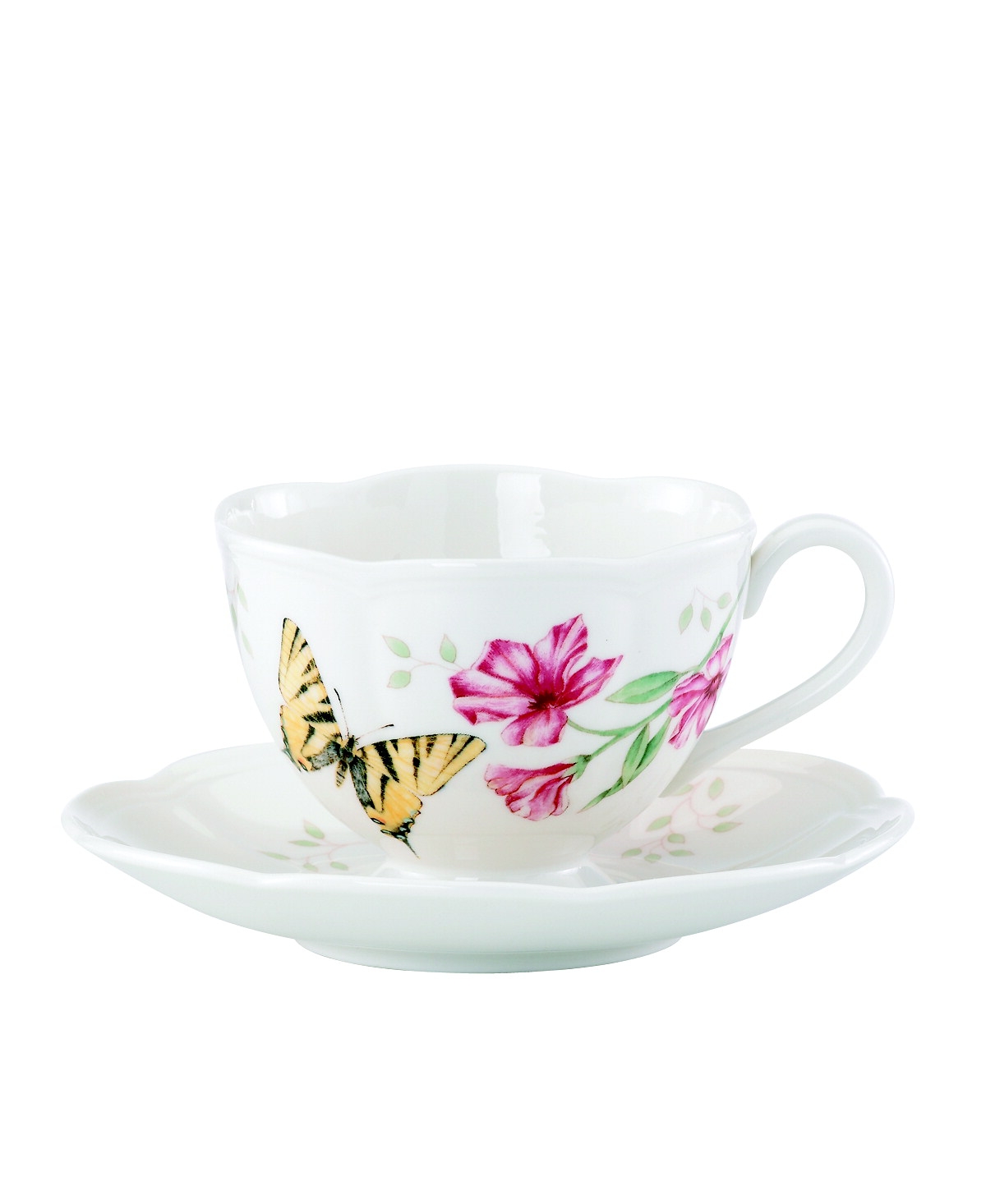 Click here for Lenox Butterfly Meadow Teacup & Saucer - Tiger Swa... prices