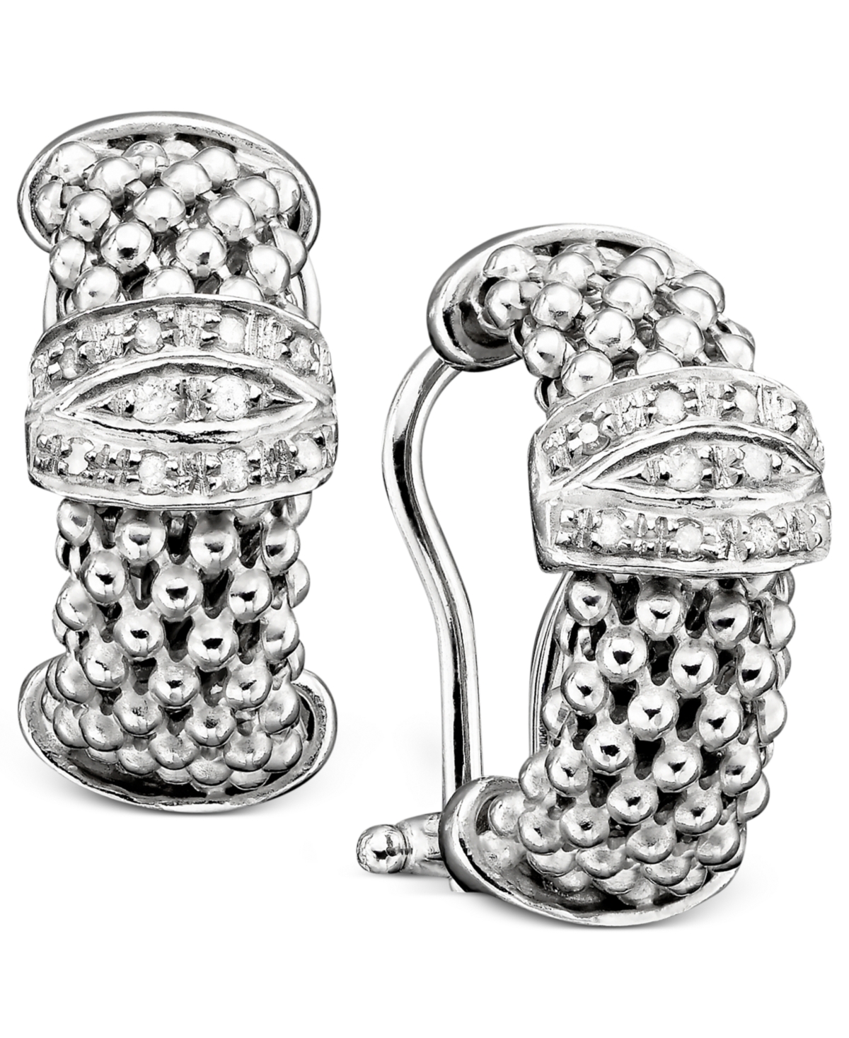 Click here for Sterling Silver Earrings  Diamond Mesh (1/5 ct. t.... prices