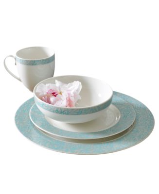 Monsoon Dinnerware Collection by Denby, Lucille Teal 4 Piece Place ...