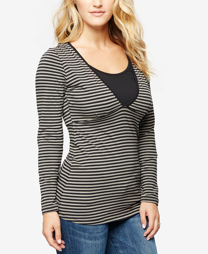 RIPE Nursing Layered-Look Top - Macy's