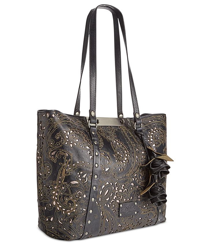 Patricia Nash Metallic Tooled Laser Lace Benvenuto Tote - Macy's