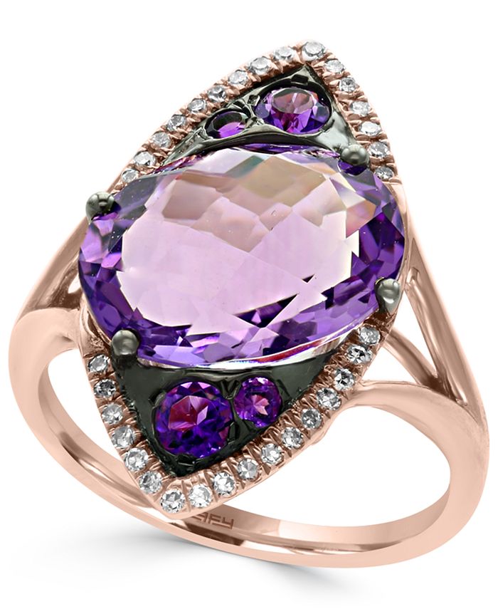EFFY Collection EFFY® Amethyst (5-3/4 ct. t.w.) and Diamond (1/8 ct. t ...