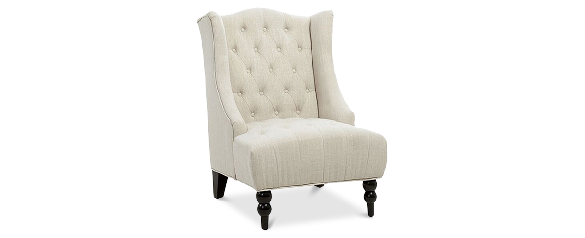 Click here for Fabyan High Back Wing Chair - Light Beige prices