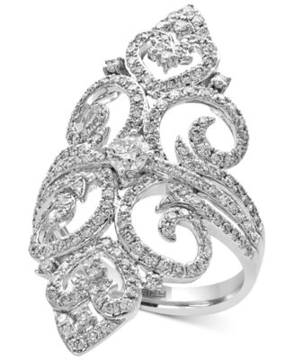 Pavé Classica by EFFY® Diamond Filigree Ring (1-1/4 ct. t.w.) in 14k ...