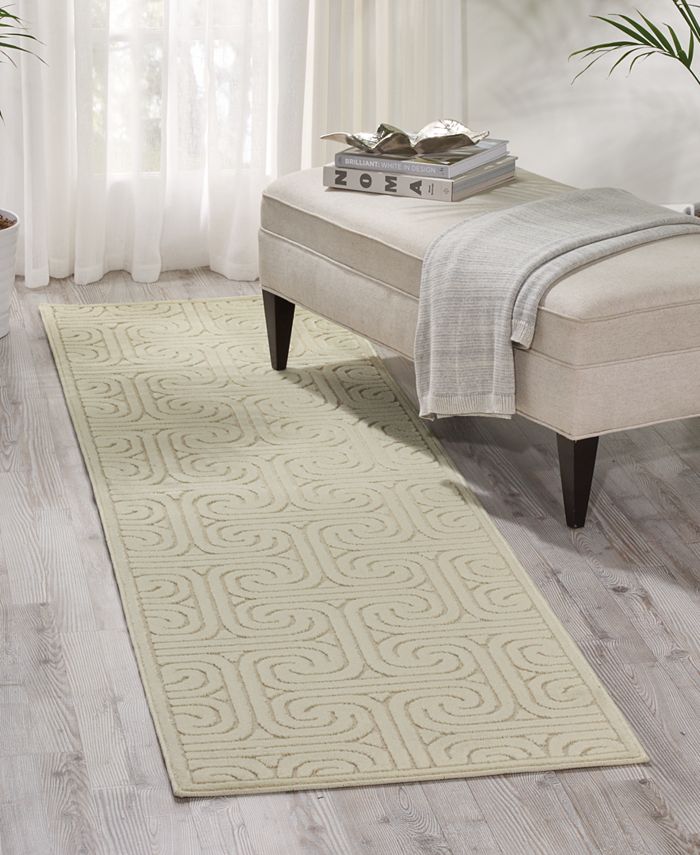 Kelly Ripa Home CLOSEOUT! Interlock KRH20 Ivory/Beige 2'3'' x 8' Runner ...