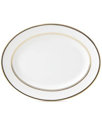 kate spade new york Library Lane Black Collection 13" Oval Platter - Macy's
