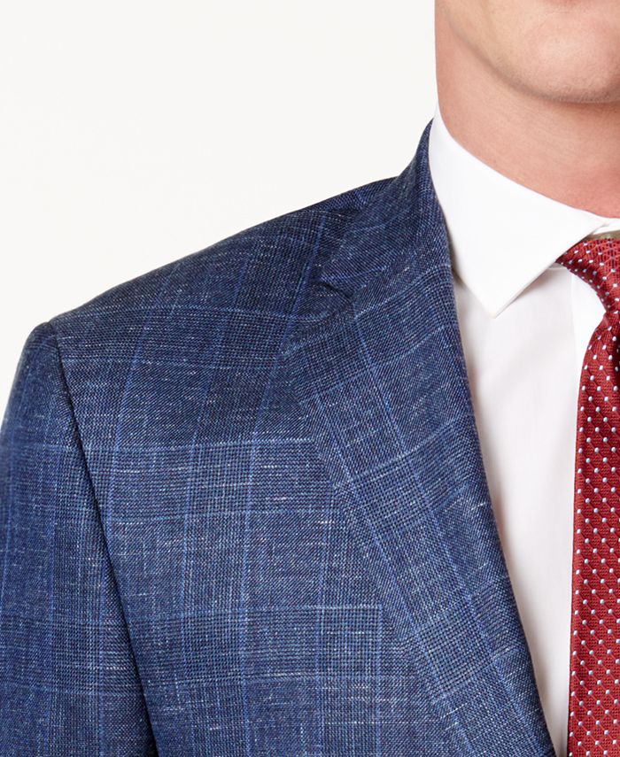 Lauren Ralph Lauren Men's Classic-Fit Blue Plaid Sport Coat - Macy's