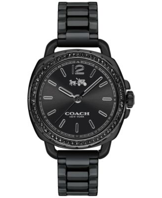 COACH Women's Tatum Black Ceramic Bracelet Watch 34mm 14502600 - Macy's