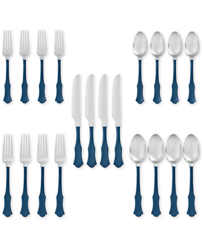 Hampton Forge Dover Navy 20-Piece Flatware Set by Skandia, Service for ...