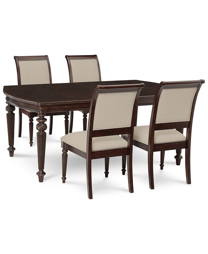 Furniture Syrah Dining Furniture, 5-Pc. Set (Dining Table & 4 Side ...
