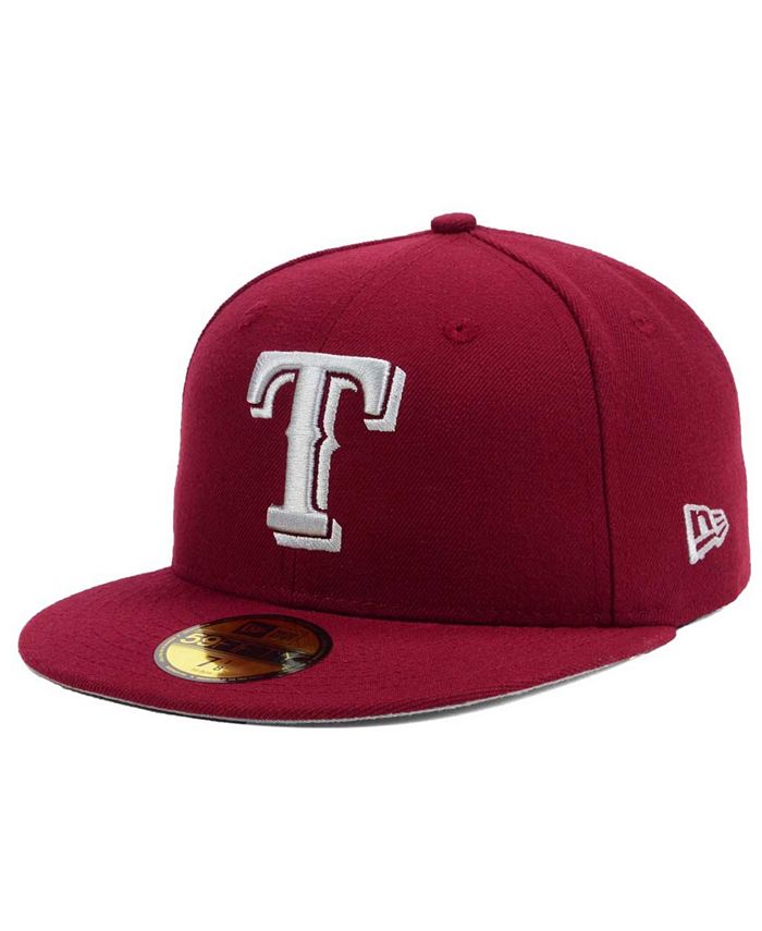 New Era Texas Rangers Cardinal Gray 59FIFTY Cap - Macy's