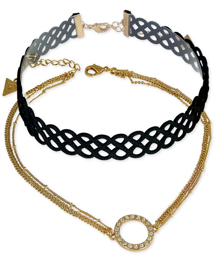 GUESS 2-Pc. Set Choker Necklaces - Macy's
