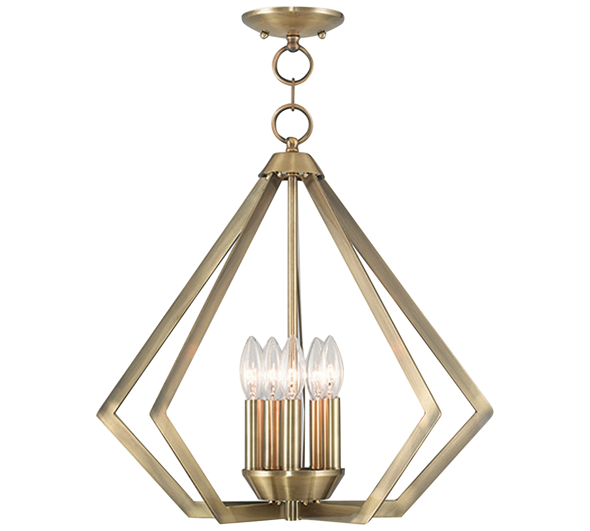 Click here for Livex Prism 5- Light Metal Pendant - Antique Bronz... prices