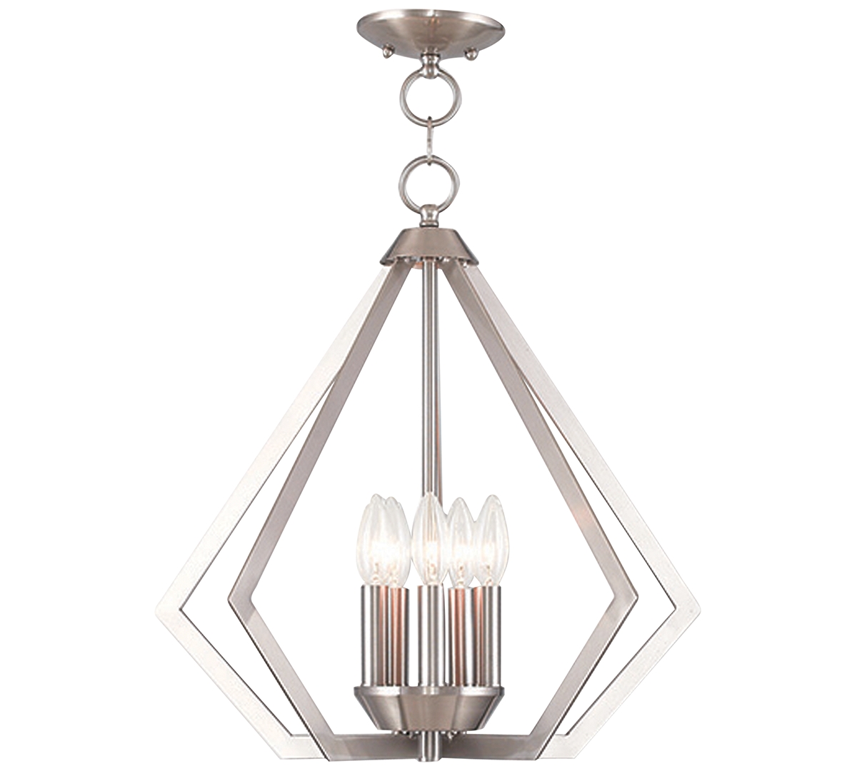 Click here for Livex Prism 5- Light Metal Pendant - Brushed Nicke... prices
