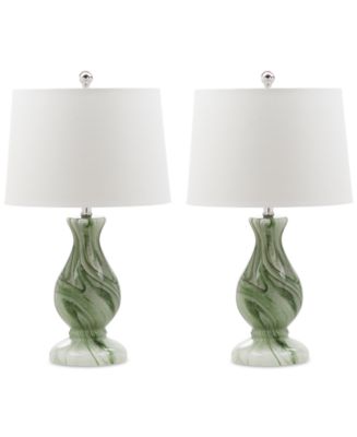 Safavieh Set of 2 Eleanor Faux Marble Table Lamps - Macy's