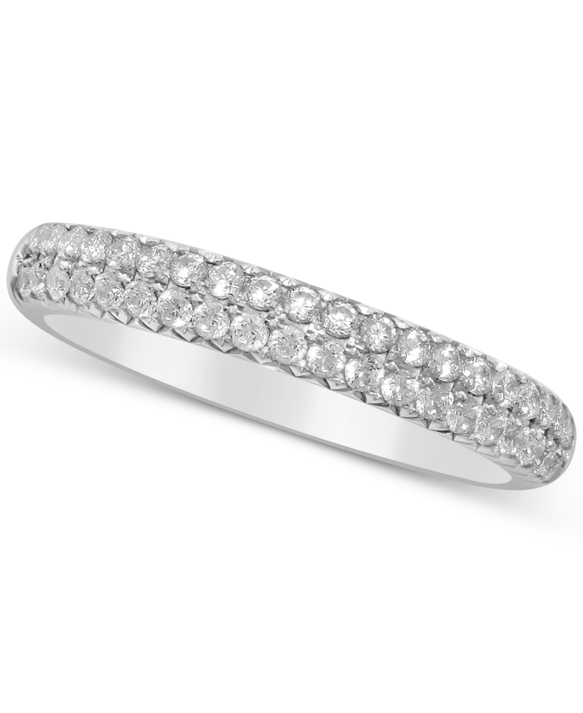 Click here for Diamond Double Row Band (1/2 ct. t.w.) in 14k Whit... prices