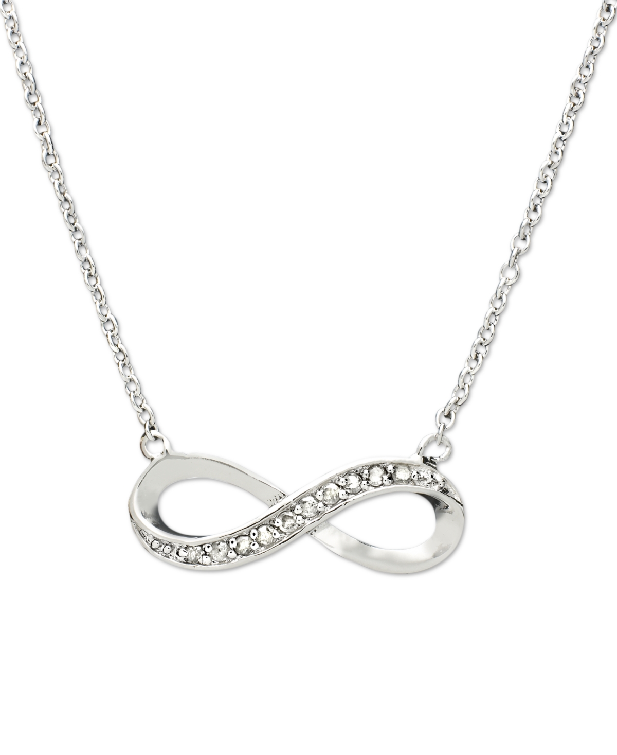 Click here for Diamond Infinity Pendant in Sterling Silver (1/10... prices