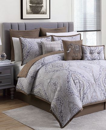 Ellison First Asia Lourdes 14-Pc. Queen Comforter Set - Macy's