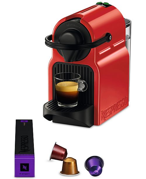 Nespresso Breville Inissia Red Single-Serving Espresso Maker & Reviews ...
