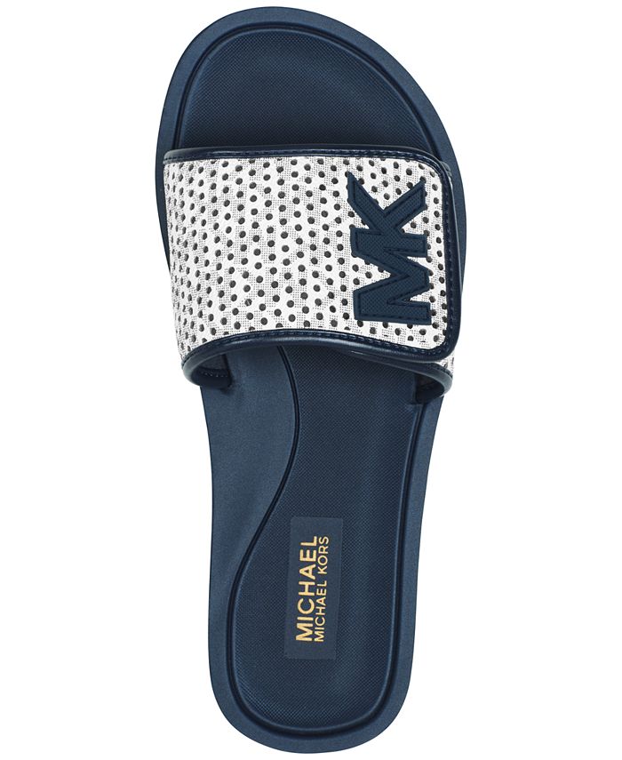 Michael Kors MK Slide Flat Sandals - Macy's