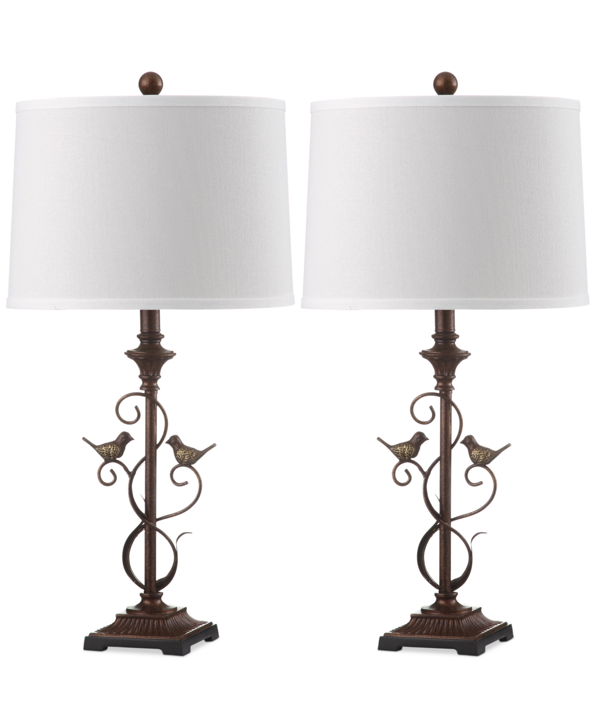 Click here for Safavieh Set of 2 Birdsong Table Lamps - Bronze prices